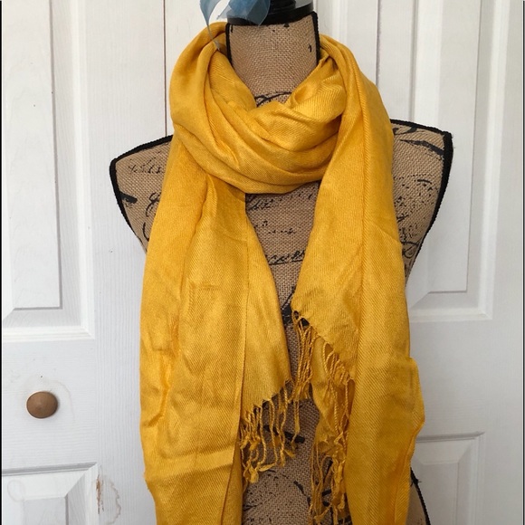 pashmina | Accessories | Pashmina Yellow Gold Scarf | Poshmark